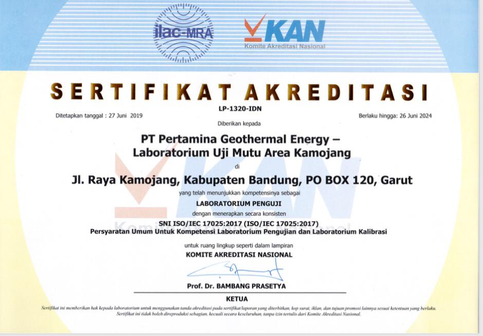 Penghargaan dan Sertifikasi - Pertamina Geothermal Energy Tbk